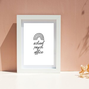 School Psych Office Print- School Psychologist Poster- School ...