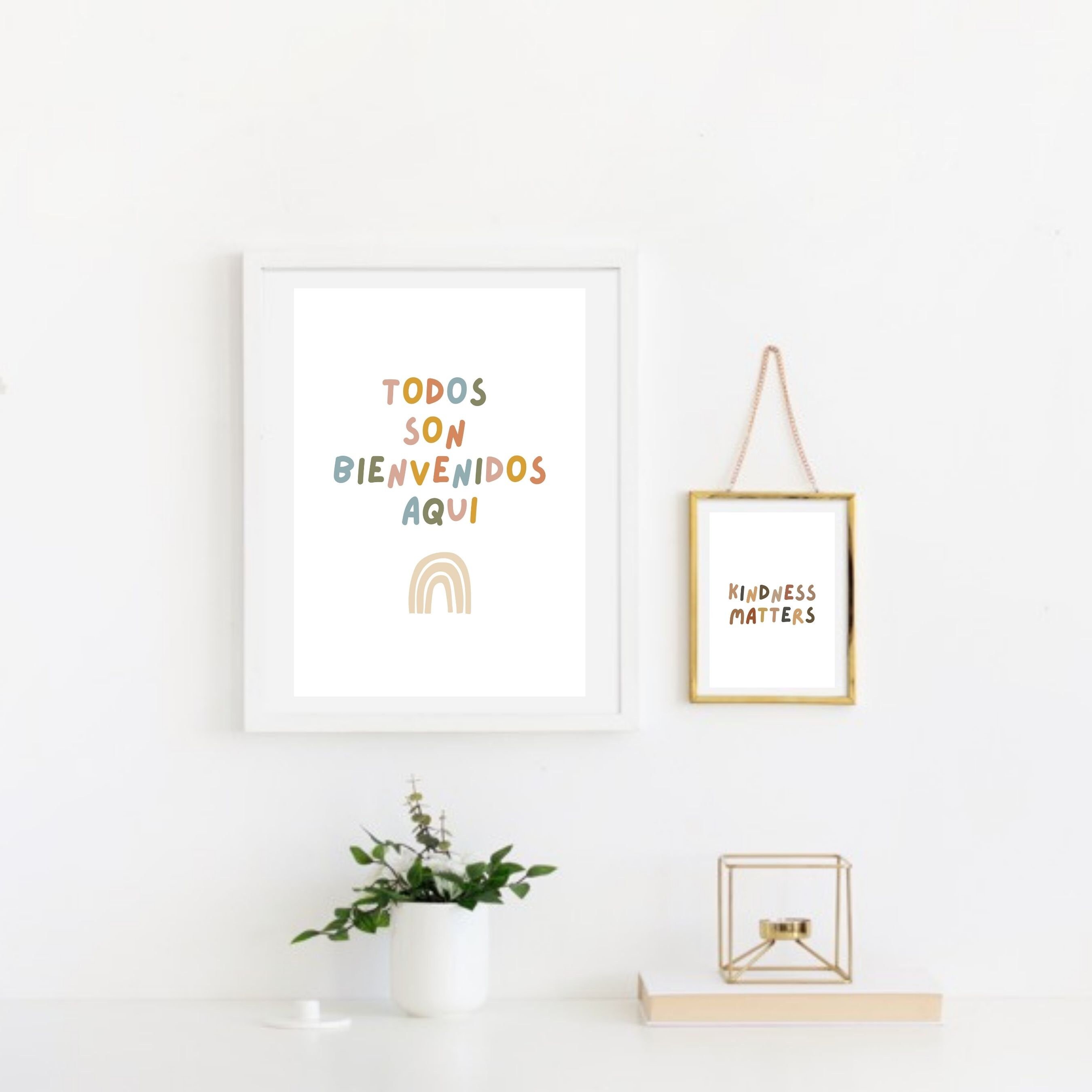 Todos Son Bienvenidos Aqui Print- Everyone is Welcome Here Spanish ...