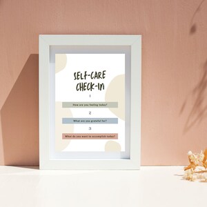 Self Care Check in Print - Mental Health - School Psychologist Print ...
