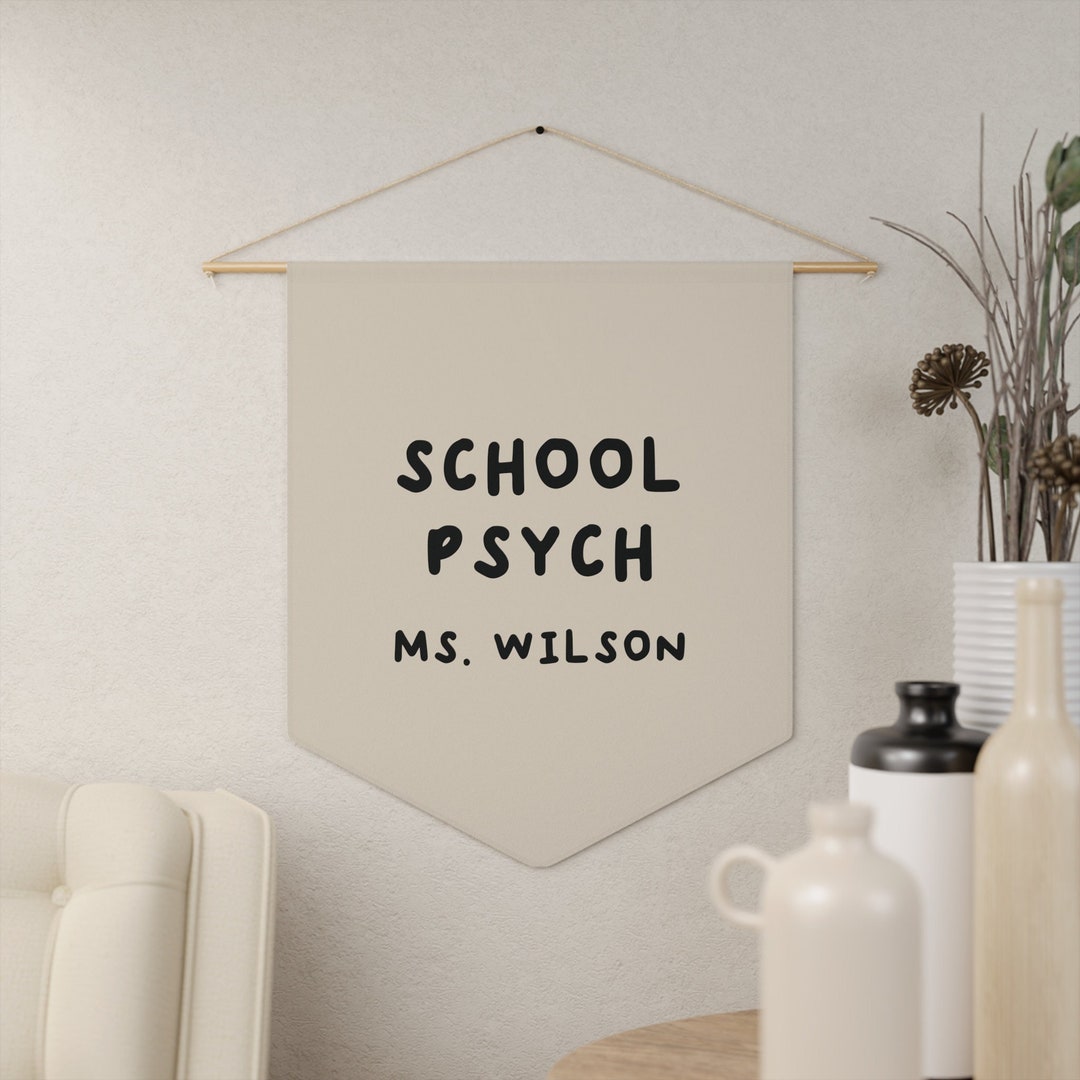 Personalized School Psych Name Banner- Custom School Psychology Pennant ...
