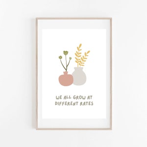 We All Grow at Different Rates Print - Mental Health - School ...
