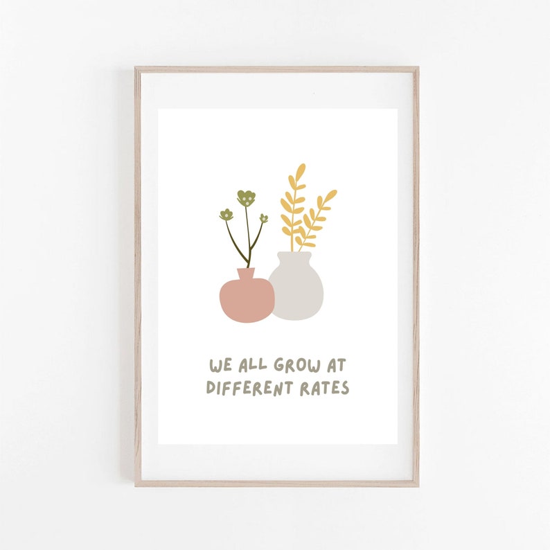We All Grow at Different Rates Print Mental Health School - Etsy