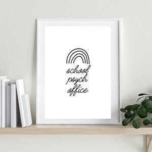 School Psych Office Print- School Psychologist Poster- School ...