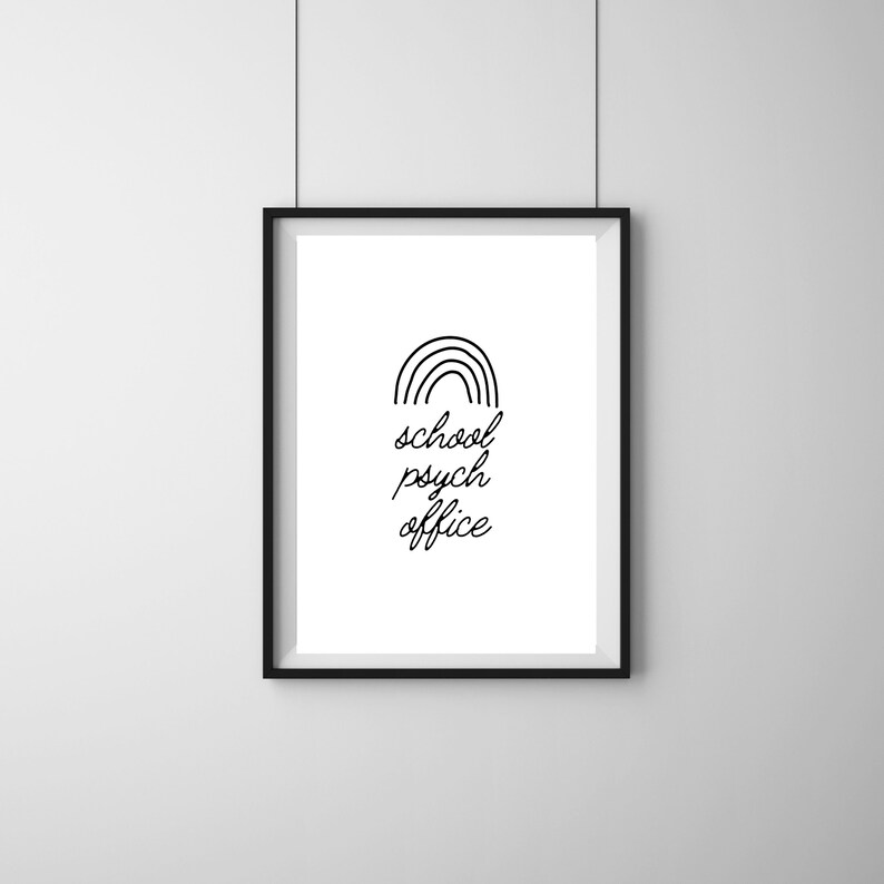 School Psych Office Print School Psychologist Poster School - Etsy