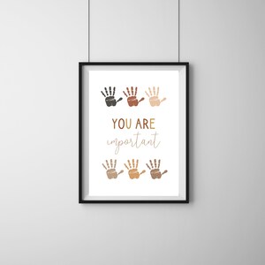 You Are Important Print - Diversity Poster - School Psychologist Office ...
