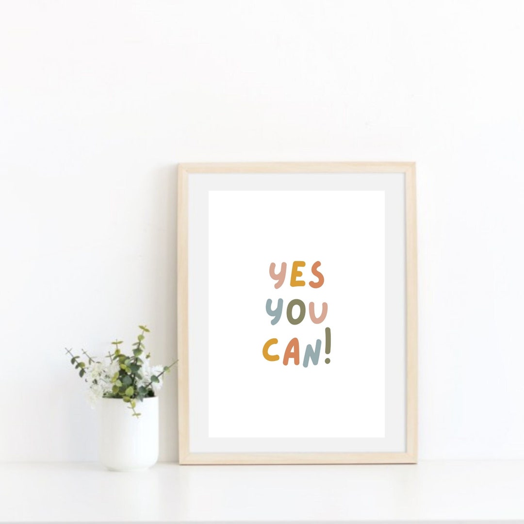 Yes You Can Print - Positive Affirmation Poster - School Psychologist ...