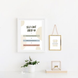 Self Care Check in Print - Mental Health - School Psychologist Print ...