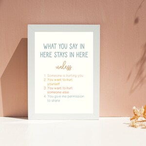 What You Say in Here Stays in Here Print - School Psychologist Office ...