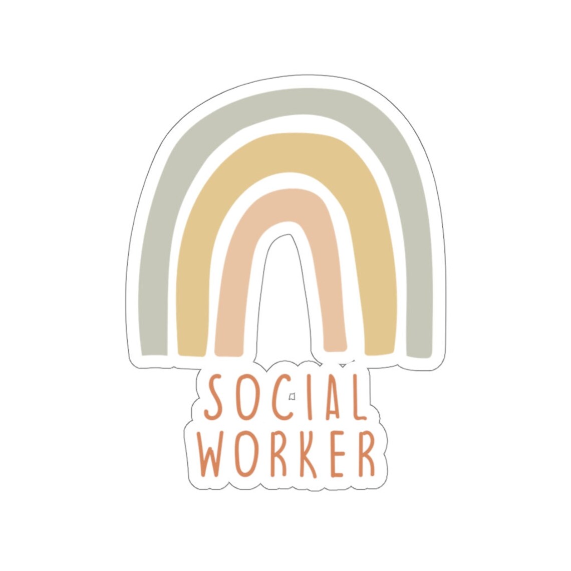 Social Worker Rainbow Sticker Social Work Sticker Social | Etsy