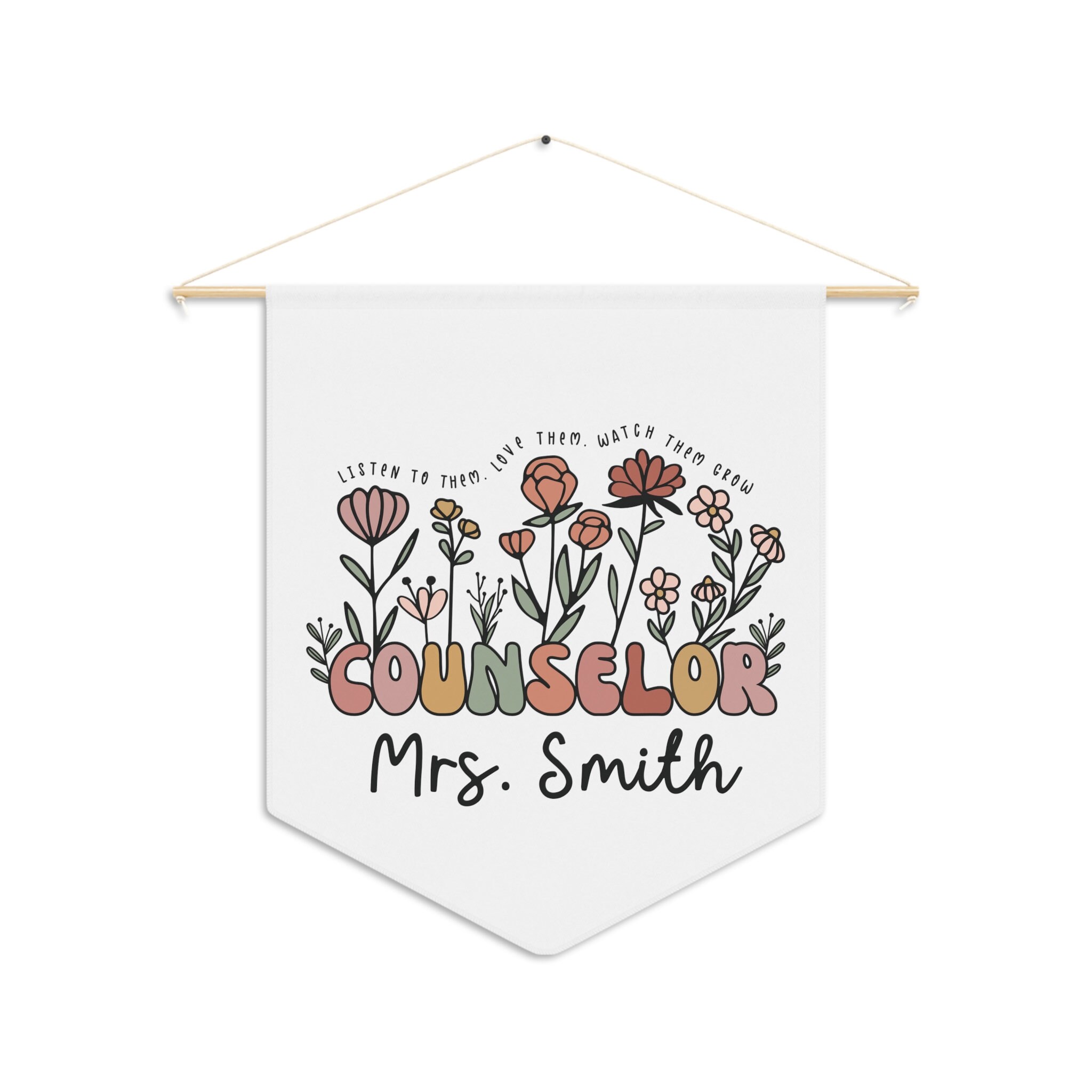 Personalized Counselor Office Banner- Custom School Counseling Pennant ...