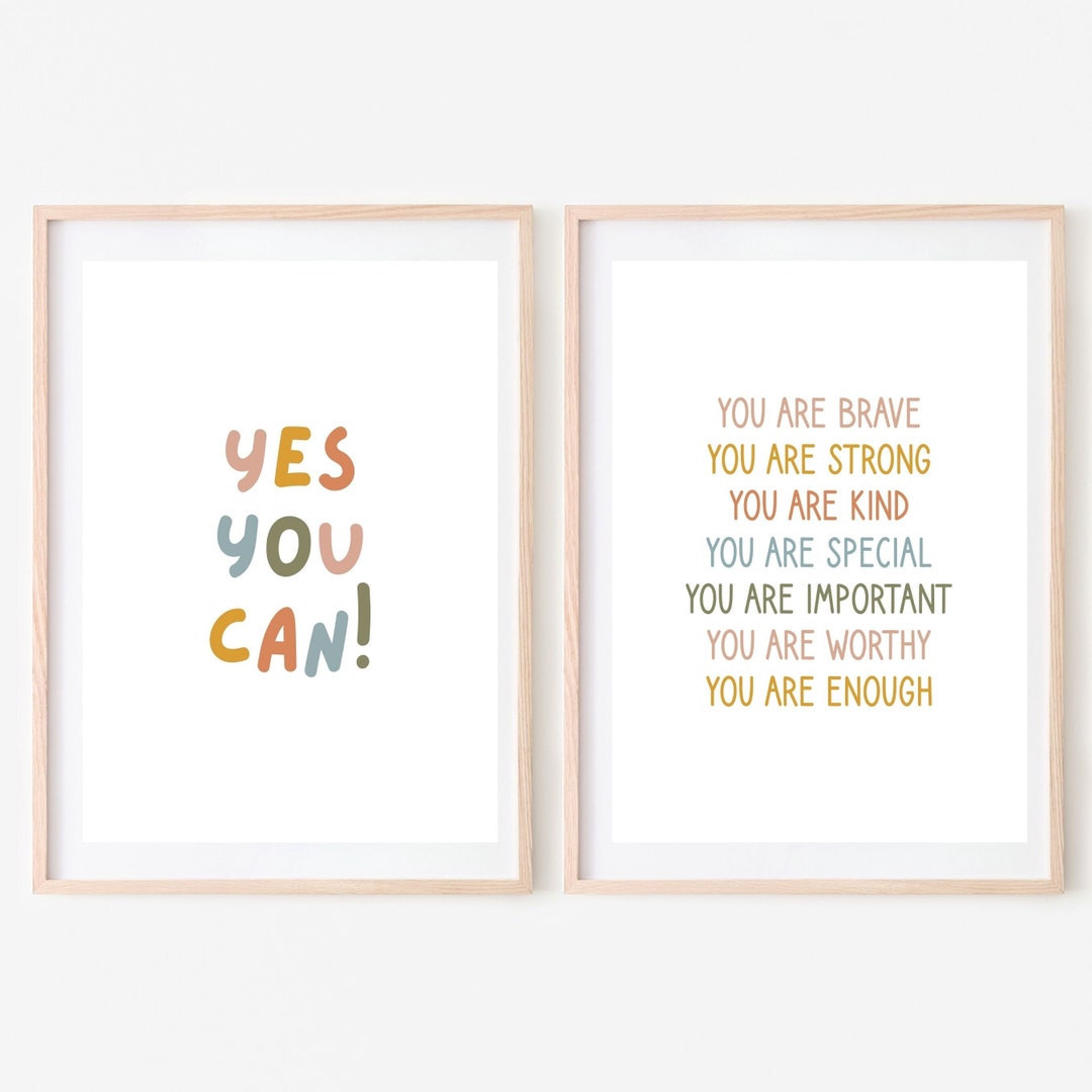 Yes You Can Print Set- Affirmations Print- Teacher Classroom Decor ...