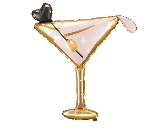 39" Martini Glass - Jumbo Foil Mylar Balloon, Champagne Glass, Party ...