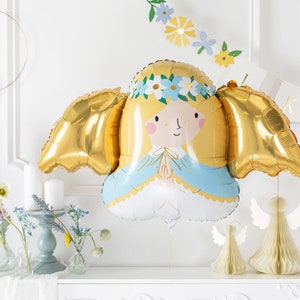 30" Angel - Jumbo Foil Mylar Balloon, Party Decor, Communion, Baptism ...