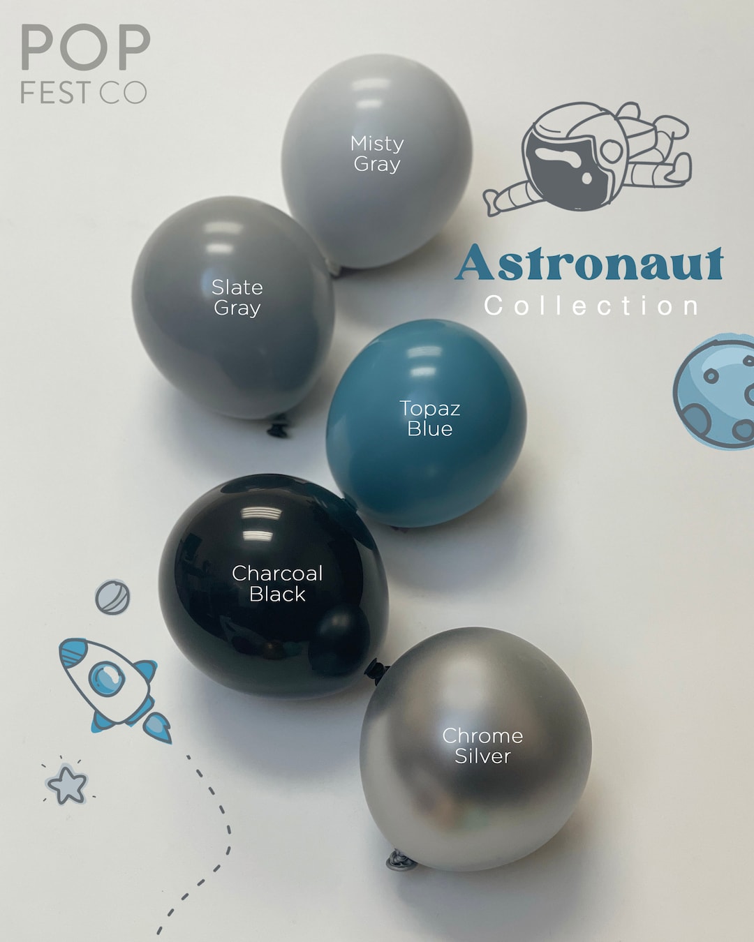 Astronaut Space DIY Balloon Arch Garland | Outer Space Theme Birthday ...