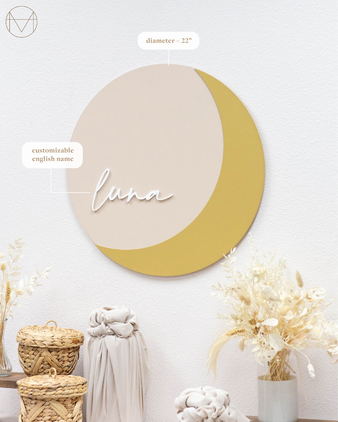 Wooden Moonlight Name Sign Handmade Hand Crafted Twinkle | Etsy