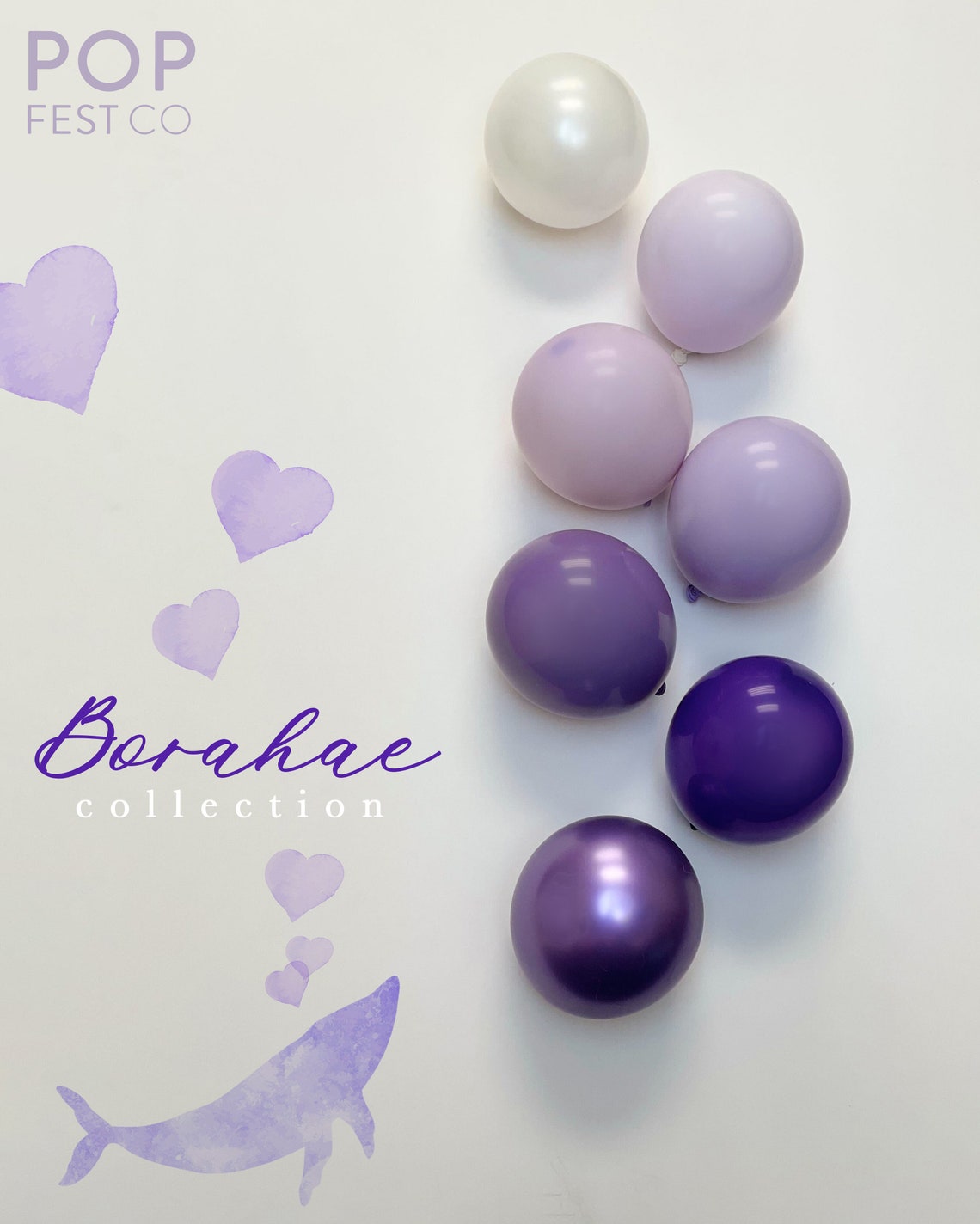 BTS Army Borahae I Purple U K-pop Purple Pearl White DIY Double Stuffed ...