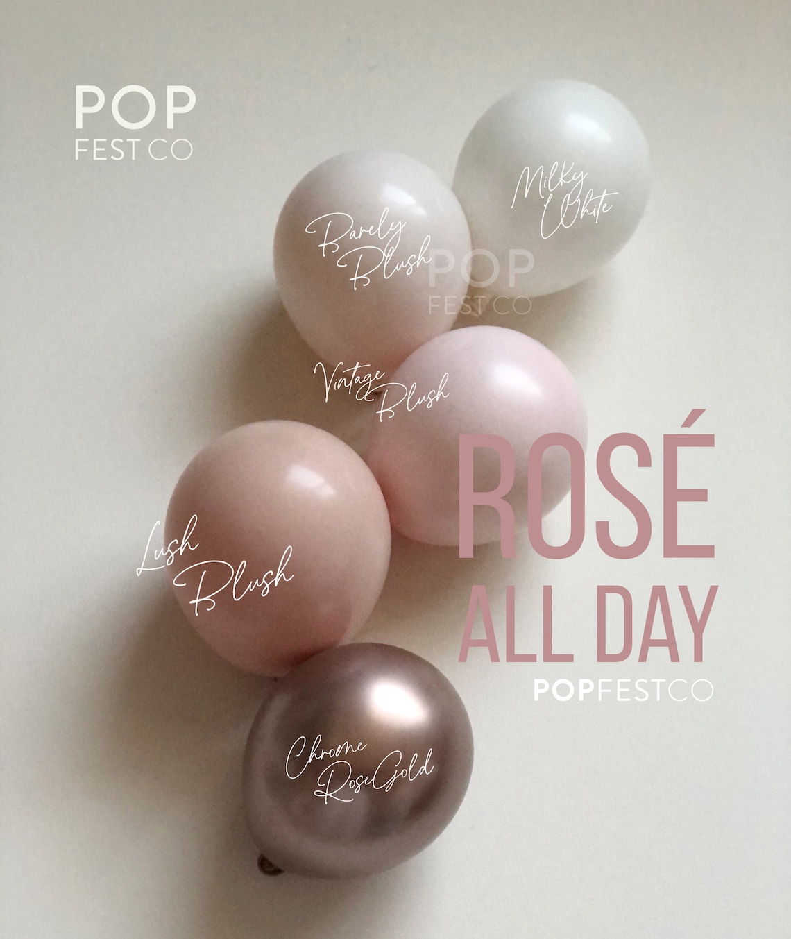 Chrome Rose Gold Blush Pink Series Individual MATTE Colors - Etsy