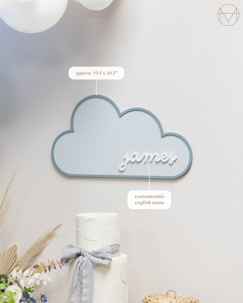 Wooden Cloud Name Sign Handmade Hand Crafted Twinkle - Etsy