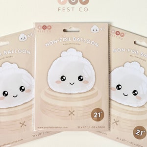 21" Dumpling Bao Bun Jumbo Balloon | Little Dumpling Baby Shower Party ...