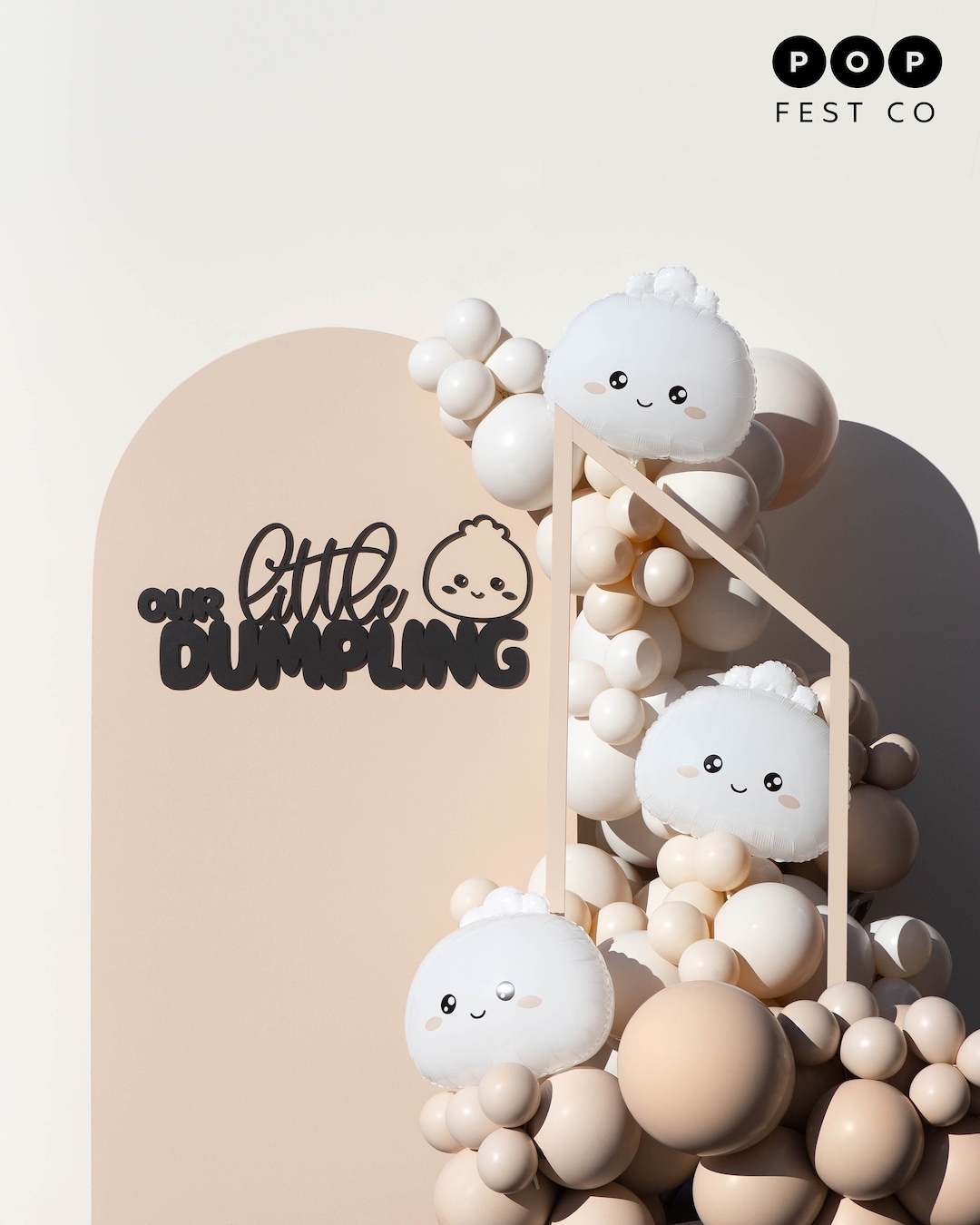 21" Dumpling Bao Bun Jumbo Balloon | Little Dumpling on the Way Baby ...