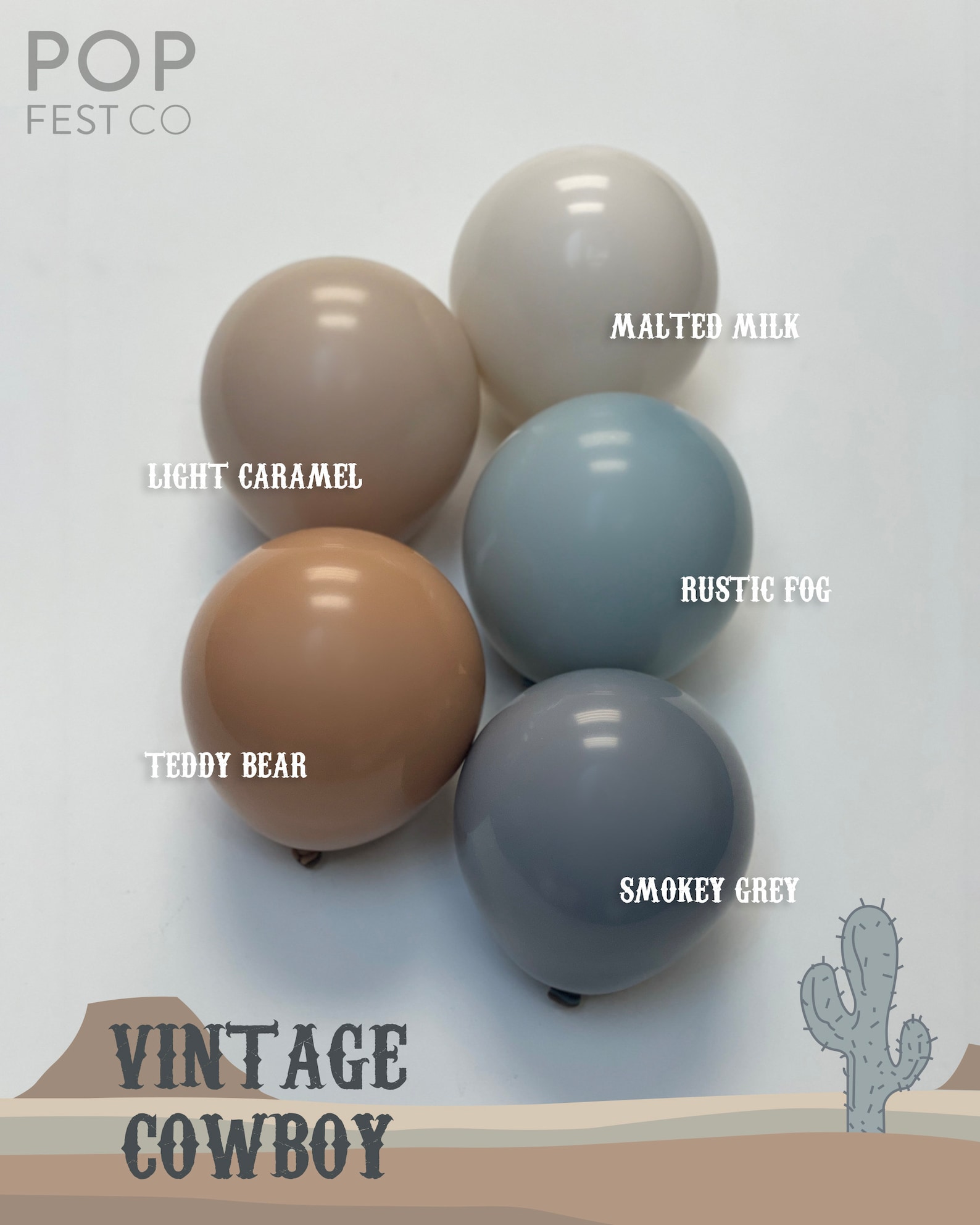 INTERNATIONAL - Dark Beige Blue DIY Double Stuffed Balloon Garland Kit ...