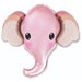 32" Elephant Head Balloon - Jumbo Mylar Balloon, Party Decor, Birthday ...