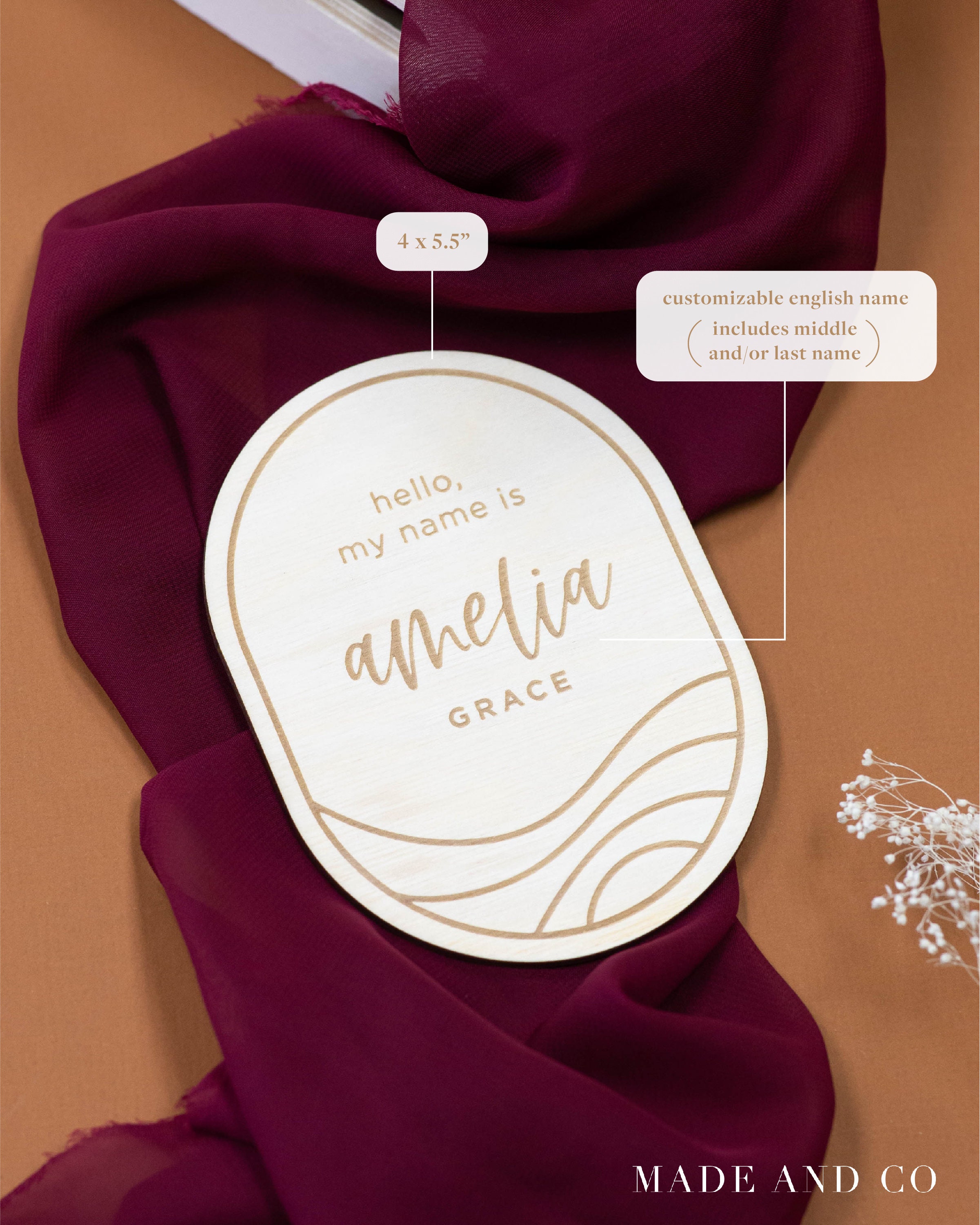 CUSTOM Birth Announcement Sign Baby Name Announcement | Etsy