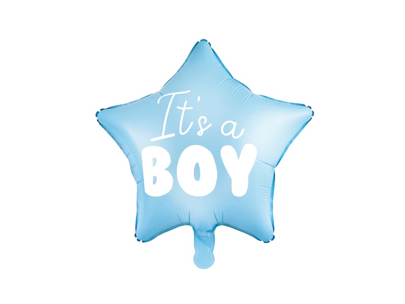 19" It's a Boy Soft Blue Star Balloon - Jumbo Foil Mylar Balloon, Party ...