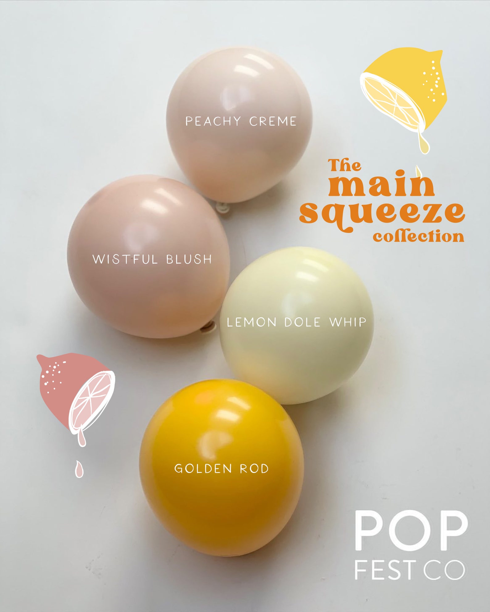 Pink Lemon Yellow Blush DIY Double Stuffed MATTE Balloon - Etsy