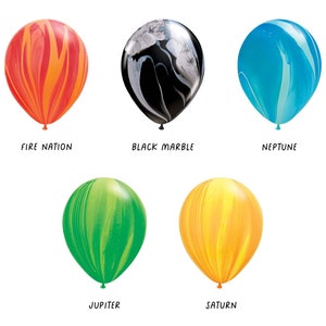 Outer Space Planet Balloons, Galaxy Balloon, Chrome Silver Ring, Two ...