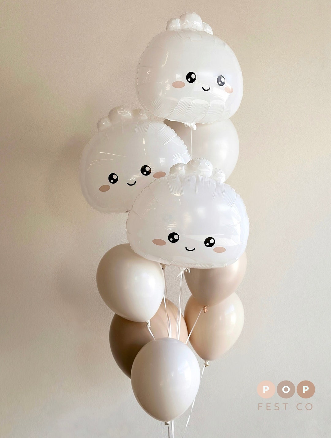 21" Dumpling Bao Bun Jumbo Balloon | Little Dumpling Baby Shower Party ...