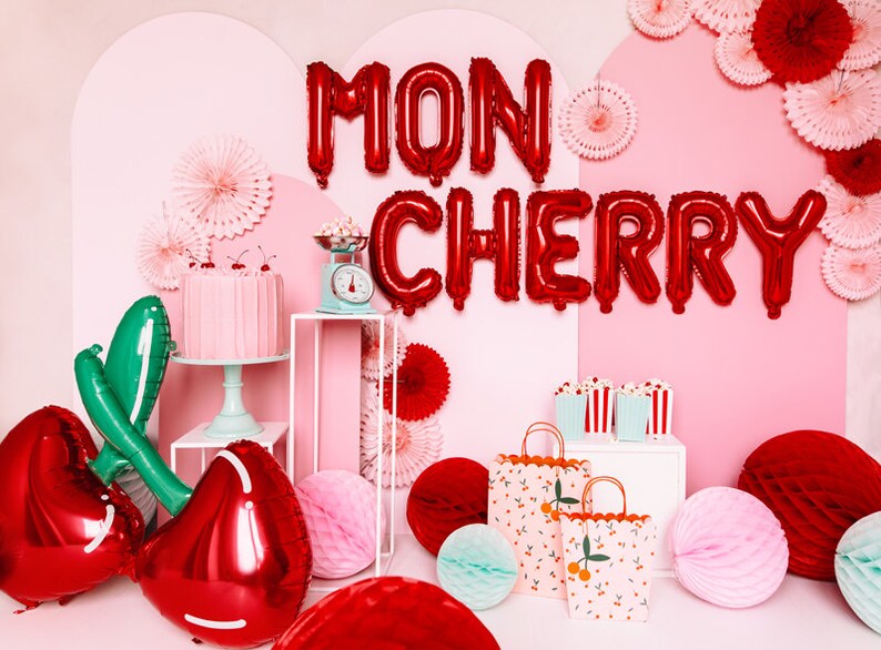 34 Cherry Balloon Jumbo Mylar Balloon Party Decor - Etsy