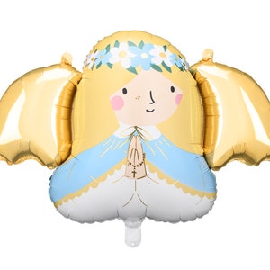 30" Angel - Jumbo Foil Mylar Balloon, Party Decor, Communion, Baptism ...