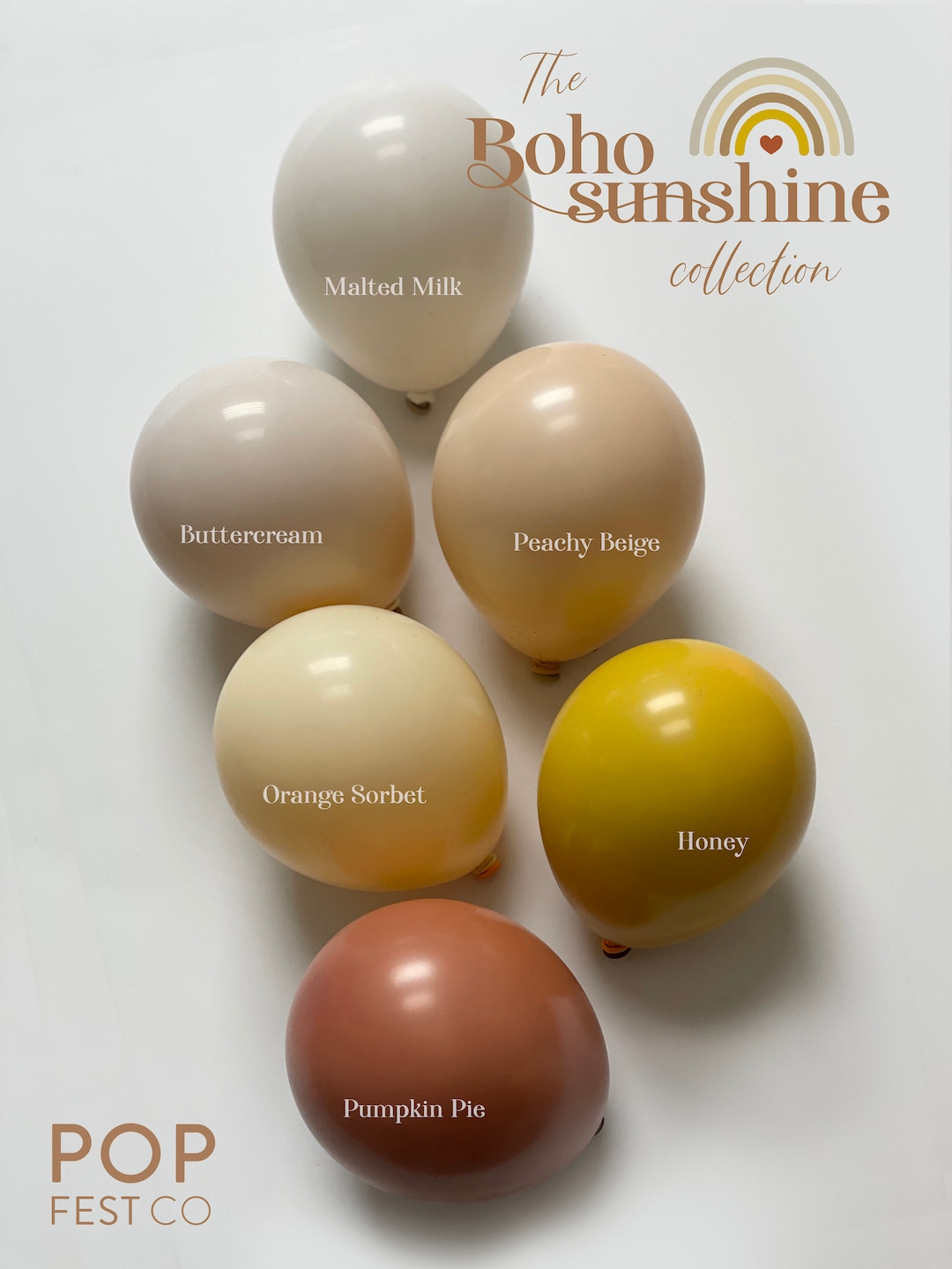 Boho Sunshine Garland Balloon Kit DIY Double Stuffed Matte Balloon Arch ...