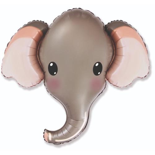 32" Elephant Head Balloon - Jumbo Mylar Balloon, Party Decor, Birthday ...