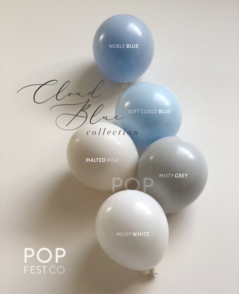 Soft Cloud Blue Malted Milk DIY Double Stuffed MATTE Balloon - Etsy