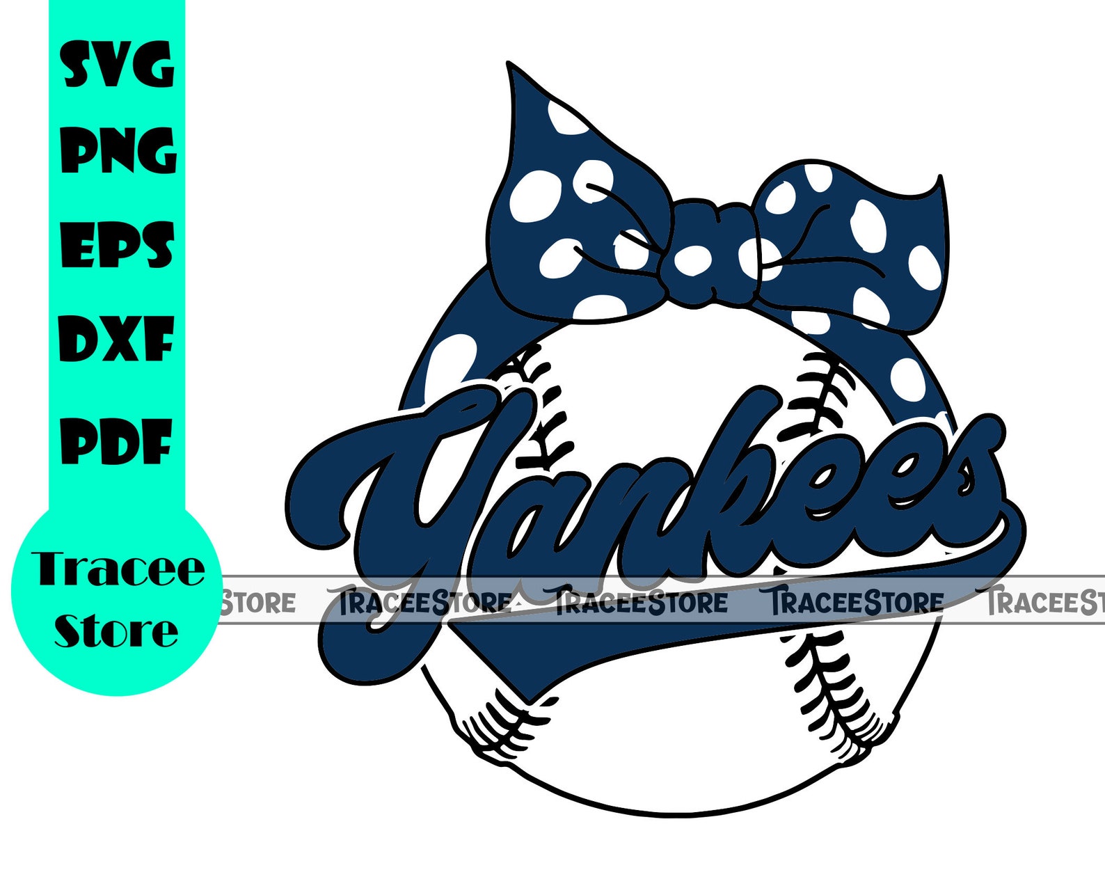 Yankees Baseball Svg Yankees Girls Baseball Svg Yankees | Etsy