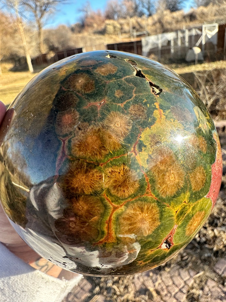 Large Ocean Jasper Sphere - Etsy