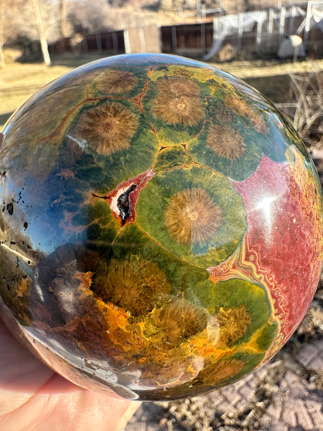 Large Ocean Jasper Sphere - Etsy
