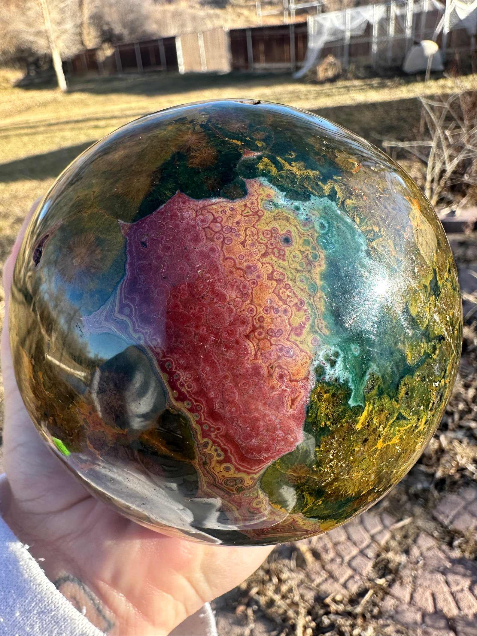 Large Ocean Jasper Sphere - Etsy