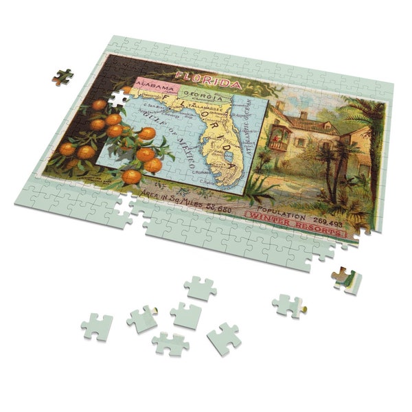 Florida Map Puzzle - Etsy