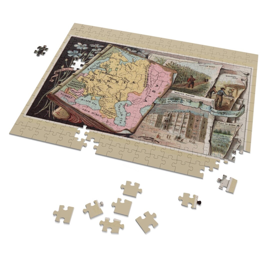 Historic Russia Jigsaw Puzzle 252 Pieces Historic Map & Illustration ...
