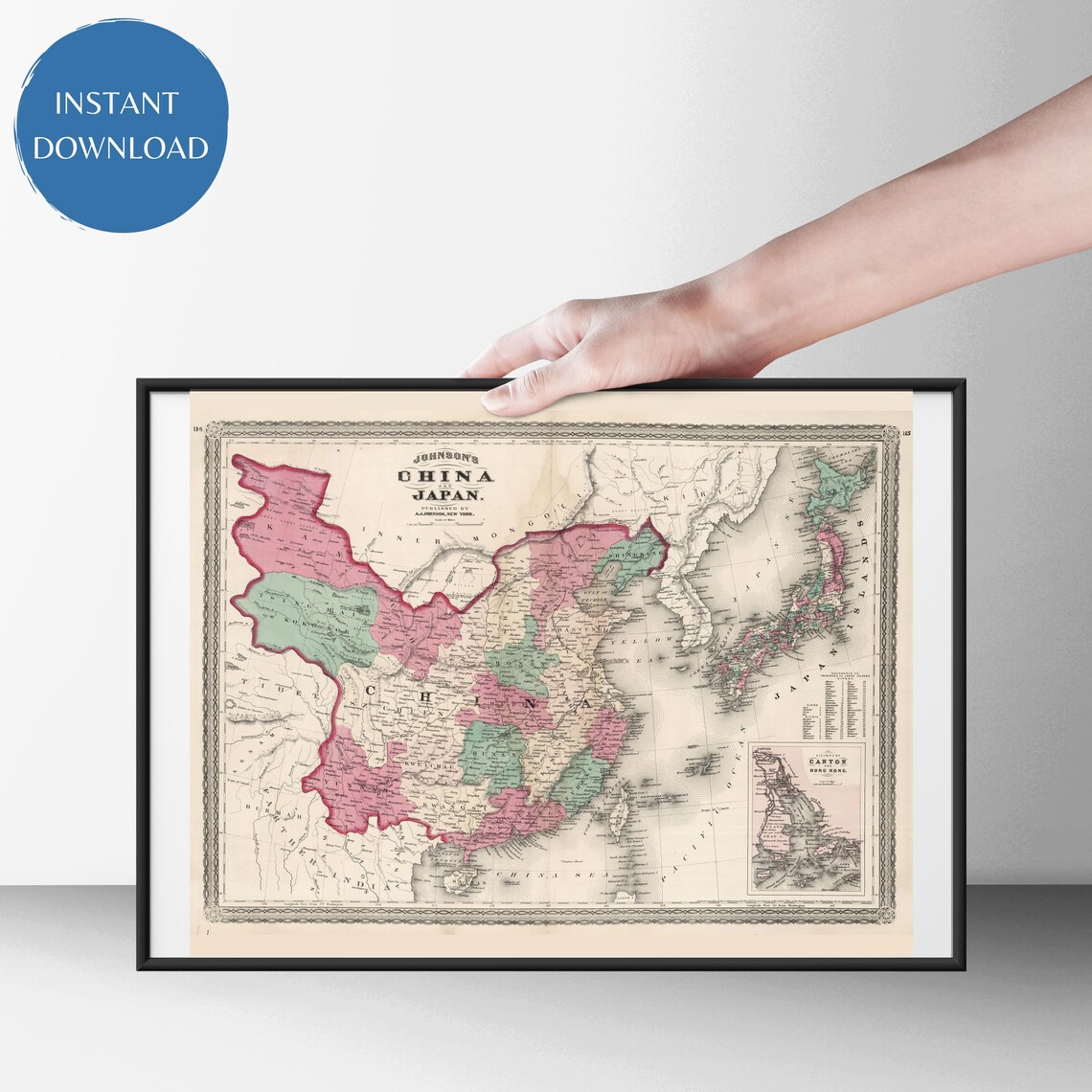 Ancient Map of China and Japan Digital Print High Resolution | Etsy