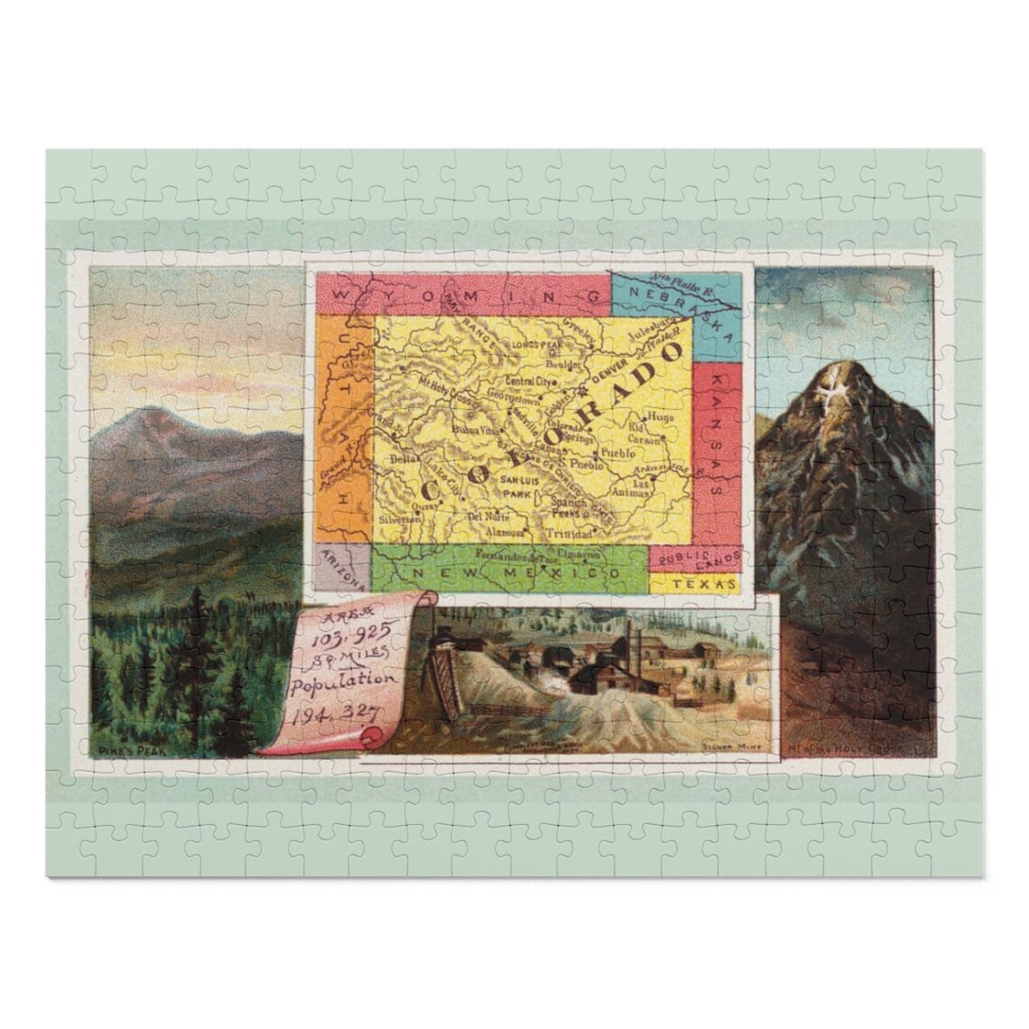 Vintage Colorado Jigsaw Puzzle 252 Pieces Historic Map & - Etsy UK