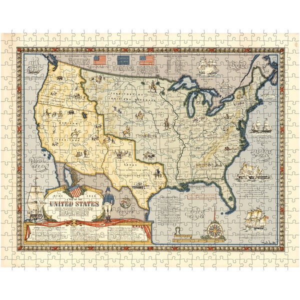 1784 Map of the United States - Etsy