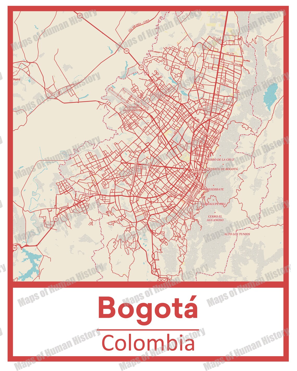 Retro Bogotá Colombia Street Map / Poster & Opciones de - Etsy España Retro Bogotá Colombia Street Map / Poster & Opciones de - Etsy España