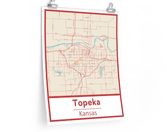 Topeka Kansas Maps | Etsy