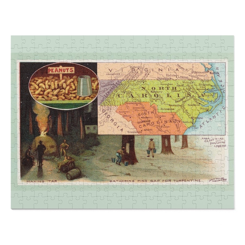 Games & Puzzles Toys & Games Vintage North Carolina Jigsaw Puzzle ...