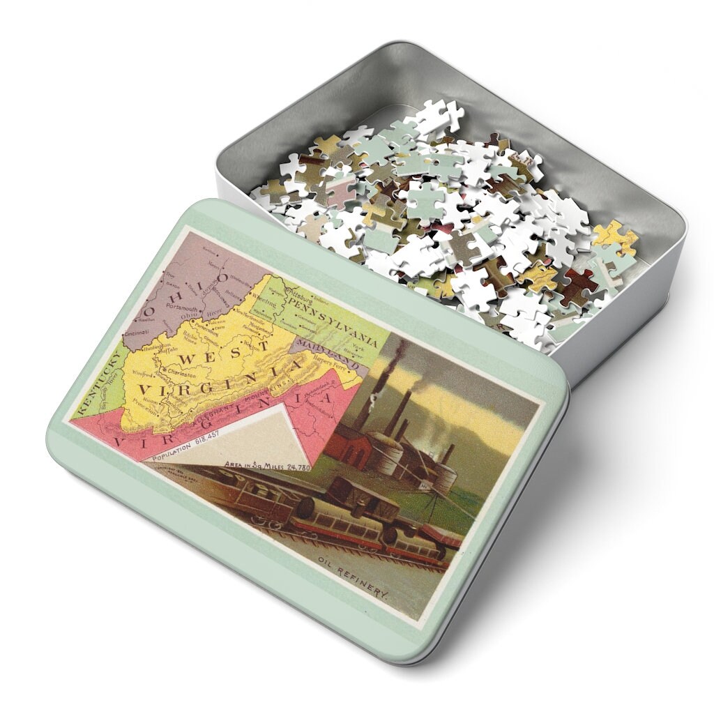 Vintage West Virginia Puzzle 252 Stück Historische Karte & - Etsy.de