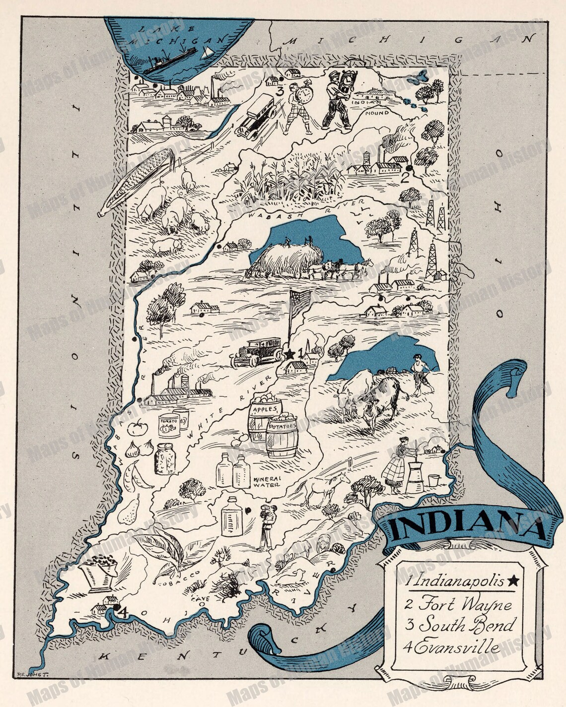 Historic Indiana 1903 Digital Print Digital Download | Etsy